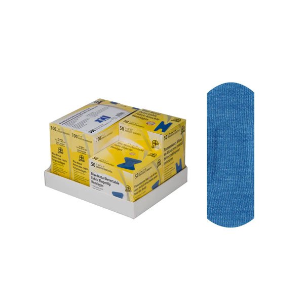Blue and Metal Detectable Bandages | First Aid Supply Stores