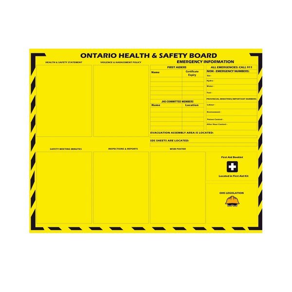 Health & Safety Board | First Aid Supply Stores
